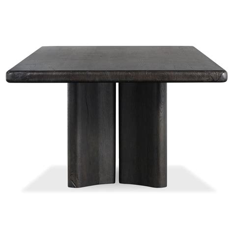 Cassius Rustic Lodge Black Reclaimed Oak Rectangular Dining Table 118w