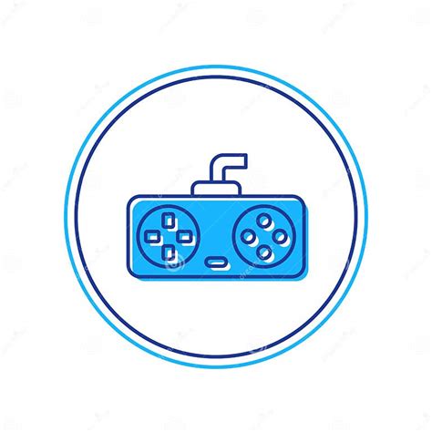 Filled Outline Game Controller Or Joystick For Game Console Icon Isolated On White Background