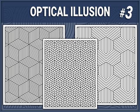 60 Optical Illusion Coloring Pages Vol 1 Vol 2 Vol 3 Vol 4