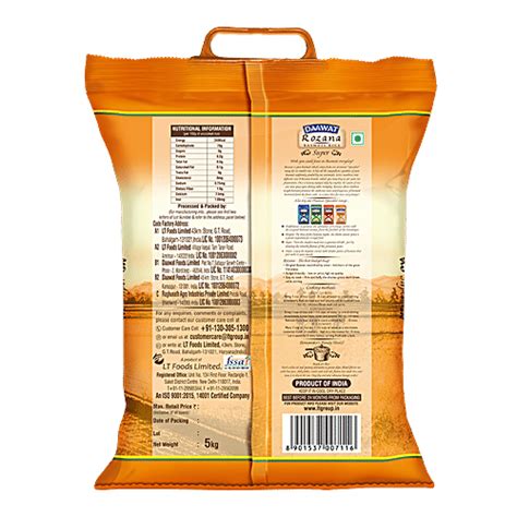 Buy Daawat Basmati Rice Rozana Super 90 5 Kg Online At Best Price Of