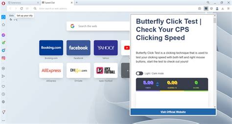 Butterfly Click Test Extension Opera Add Ons