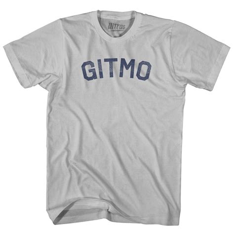 Gitmo Adult Cotton T Shirt Cool Grey