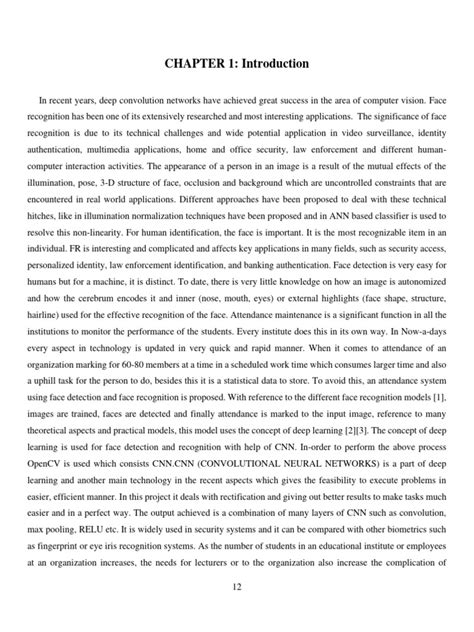 Face Recognition Based Attendance System Pdf Deep Learning