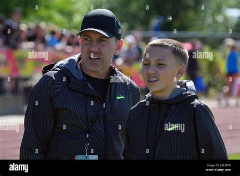 Adam Goucher Left And Son Colton Goucher At The Brooks Pr Invitational At Renton Memorial