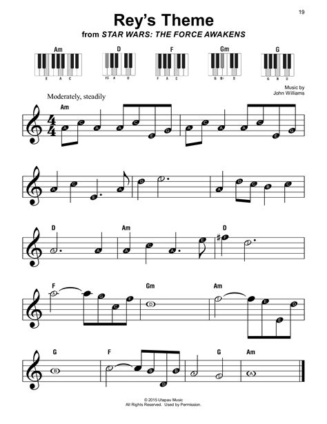 Play Official Version Of Reys Theme Sheet Music By John Williams For