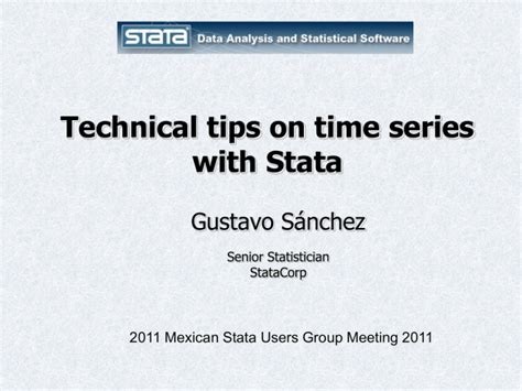 Technical Tips On Time Series With Stata