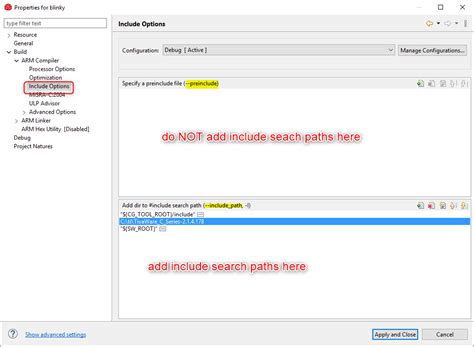 CCS TMS570LS1224 Adding Include Files To The CCS Project Code
