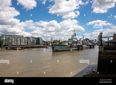 The Hms Belfast A Town Class Light Cruiser That Was Built For The