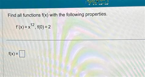 Solved Find All Functions Fx ﻿with The Following