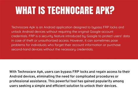 PPT Official Technocare Apk The Best FRP Bypass Tool PowerPoint Presentation ID 12215359