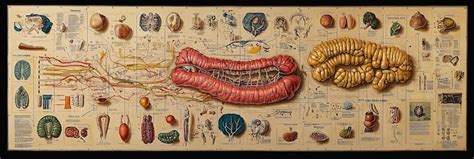 Gross Anatomy Mind Map Of Digestive System Showing Food Pathways Organ