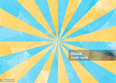 Watercolor Sunburst Background Concentrated Lines Background Summer