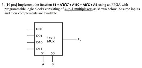 Logic Circuits 2 3 10 Pts Implement The Function F1 Abc Abc