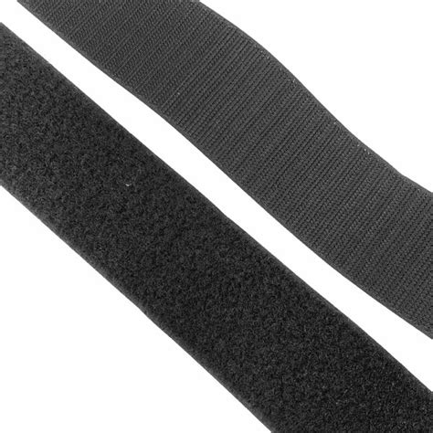 1 Sew In Sewable Generic Velcro Loop Black Fabric Warehouse