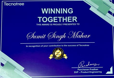 Sumit Singh On Linkedin Winningtogether Teamwork Recognition Grateful