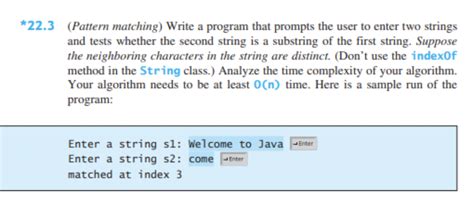 Solved 22 3 Pattern Matching Write A Program That Chegg