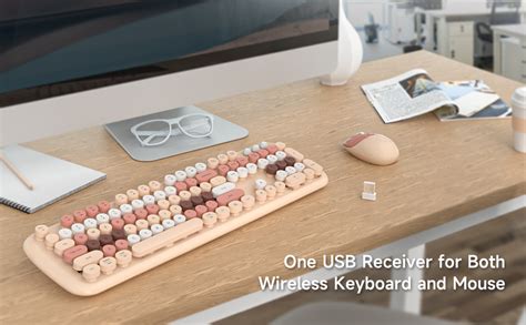 Amazon Com MOFII Wireless Keyboard And Mouse Combo G Full Size Retro Typewriter Computer