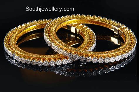 Floral Diamond Bangles Jewellery Designs