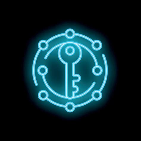 Neon Key Representing Problem Solving And Solution Finding 52899937
