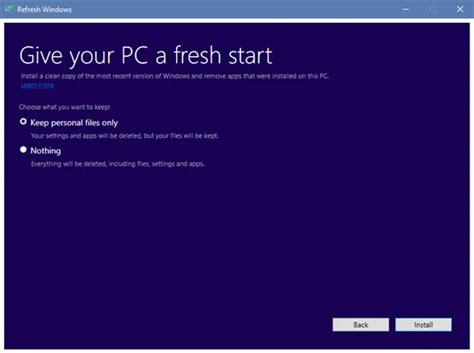 Reinstall Windows 10 Using Refresh Windows Tool From Microsoft