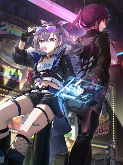 Kafka Silver Wolf And Blade Honkai And 1 More Drawn By Mm Motot