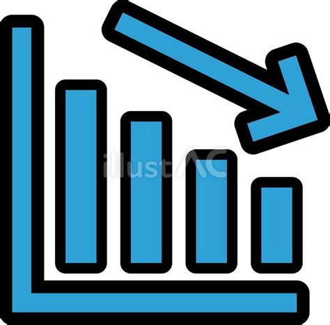Free Vectors Monochrome Illustration Of A Downward Sloping Graph