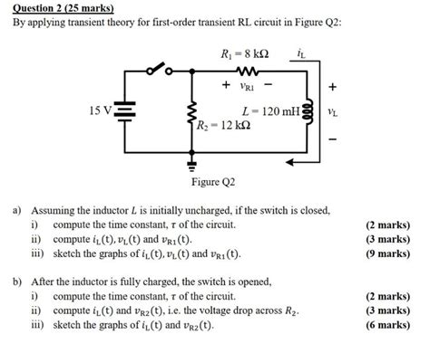 solved question 2 25 marks by applying transient theory
