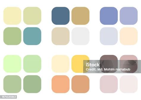Panduan Palet Warna Abstrak Contoh Warna Ilustrasi Stok Unduh Gambar