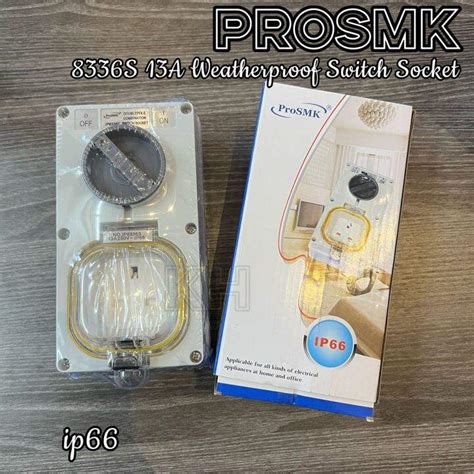 Prosmk Outdoor Ip66 Weatherproof Combination Switched Socket 8336s Lazada