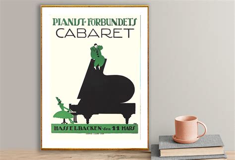 Pianist Förbundets Cabaret Vintage Music Poster Arty Posters