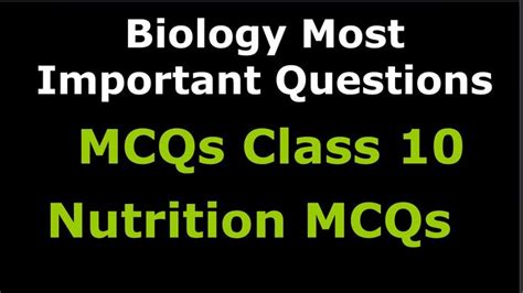 Model Test Paper 1 Biology Class 10 Most Important MCQs I 2024
