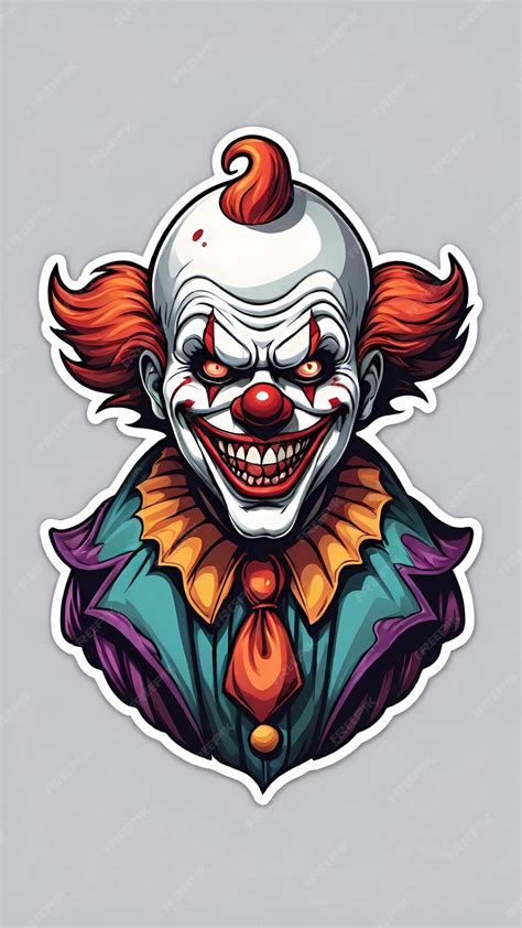 Un Clown Psychopathe Mauvais Dessin Illustration Dessin Animé