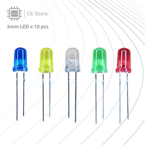 5mm Light Emitting Diode Led X 10pcs Ce Store
