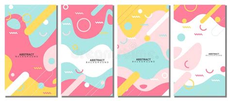 Abstract Modern Template Set Background Stock Vector Illustration Of Card Icon 257058643