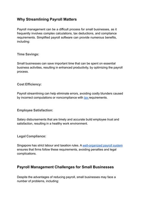 Streamlining Payroll A Guide For Small Businesses In Singapore Pdf