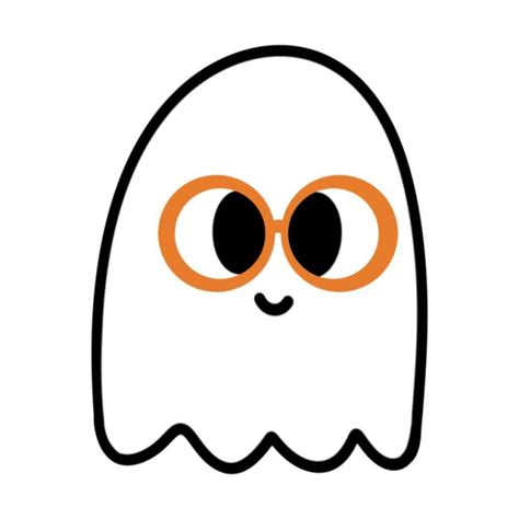 Hand Drawn Cute Ghost With Glasses Print And Cut D 1293051