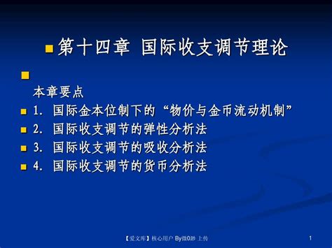 第十四章 国际收支调节理论word文档在线阅读与下载无忧文档
