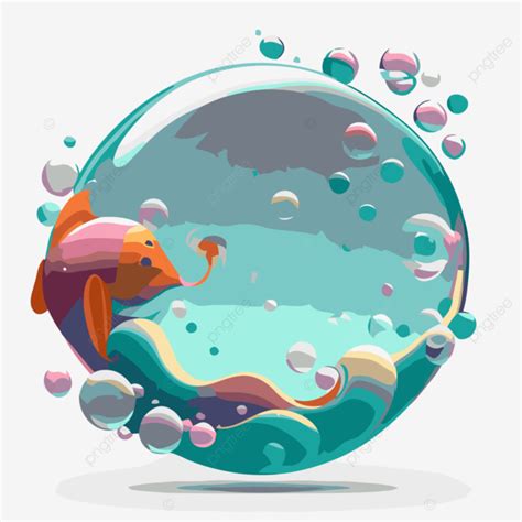 吹泡泡 向量 貼紙剪貼畫彩色彩色氣泡與魚和氣泡卡通 貼紙 剪貼畫向量圖案素材免費下載，png，eps和ai素材下載 Pngtree