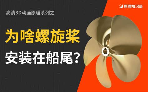 为什么螺旋桨要安装在船尾船头不行 原理知识局 原理知识局 哔哩哔哩视频
