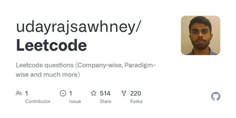 GitHub - udayrajsawhney/Leetcode: Leetcode questions (Company-wise, Paradigm-wise and much more)