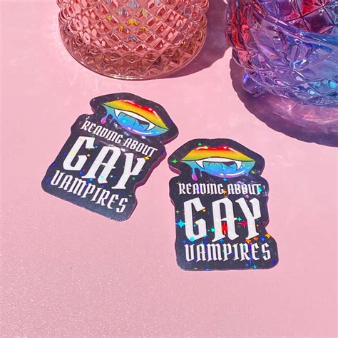 Gay Vampires Holographic Waterproof Sticker Inkwell And Ivy