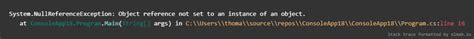 Debugging Systemnullreferenceexception Object Reference Not Set To An Instance Of An Object