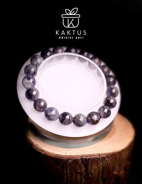 Iolite Aka Cordierite Crystal Bracelet By Kaktus Kristal Malaysia
