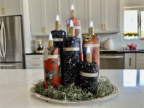 Pool Noodle Halloween Candelabra Learn How To Make With Fabric And Mod