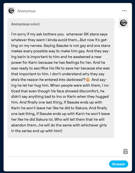 Is That True Sasuke And Karin Fucked In Canon I Saw Some People Spread