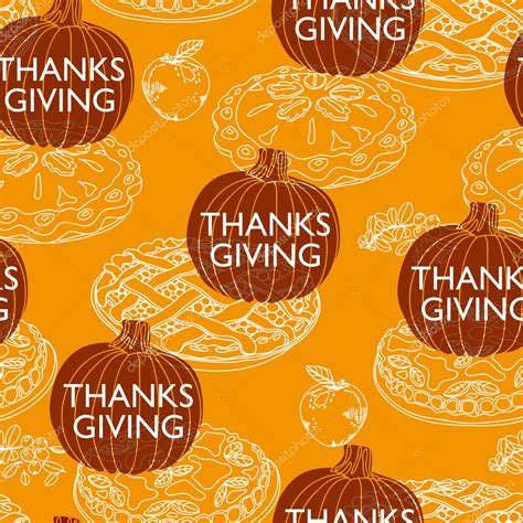 Vector Seamless Thanksgiving Pattern Stock Vector Image By Natle