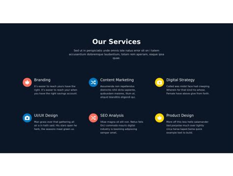 General Service Section Center Align Easyfrontend