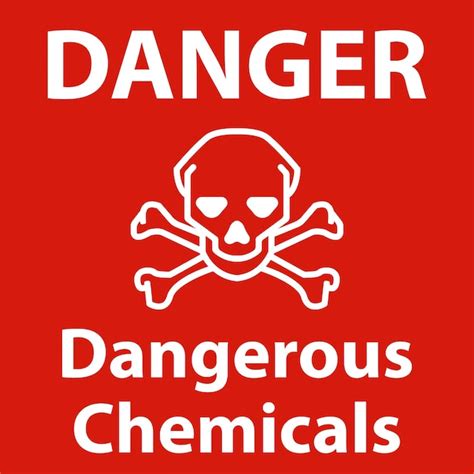 Perigo Produtos Químicos Perigosos Vetor Premium