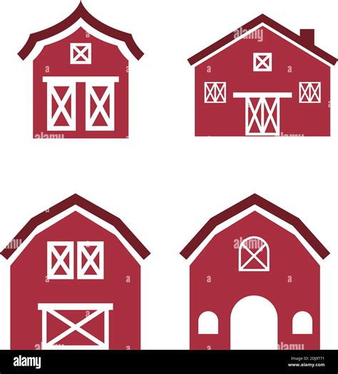 Barn Icon Design Template Vector Isolated Illustration Stock Vector