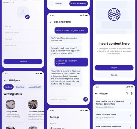 Download Free Ai Chatbot Figma Ui Kit Sparkgpt Free Mobile Ui